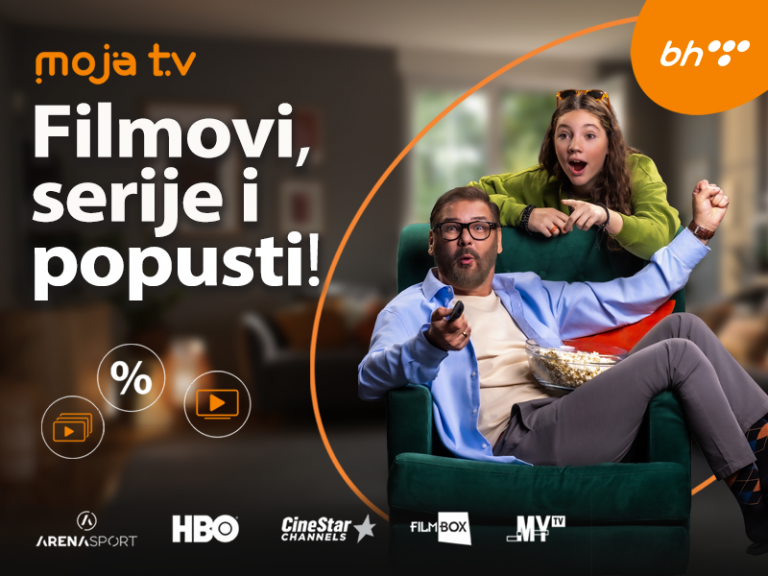 Produžena akcija "Filmovi, serije i popusti" za nove korisnike Moja TV! - BH Telecom d.d. Sarajevo